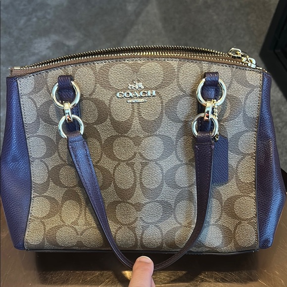 Coach | Bags | Coach Mini Christie Carryall Brown And Purple With ...
